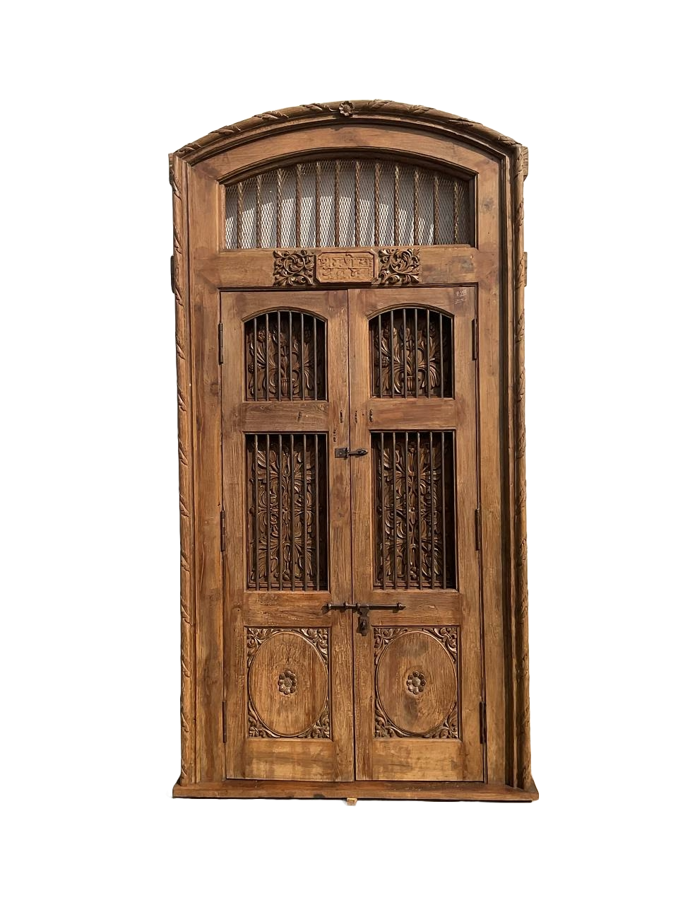 8.9 Feet large Old Indian Door With Grill Gates | Antique Rajasthani ...