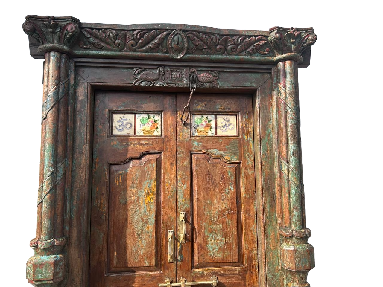 Indian Haveli Doors With Frame, 7.3 feet long Wooden Door – Prachin Art ...